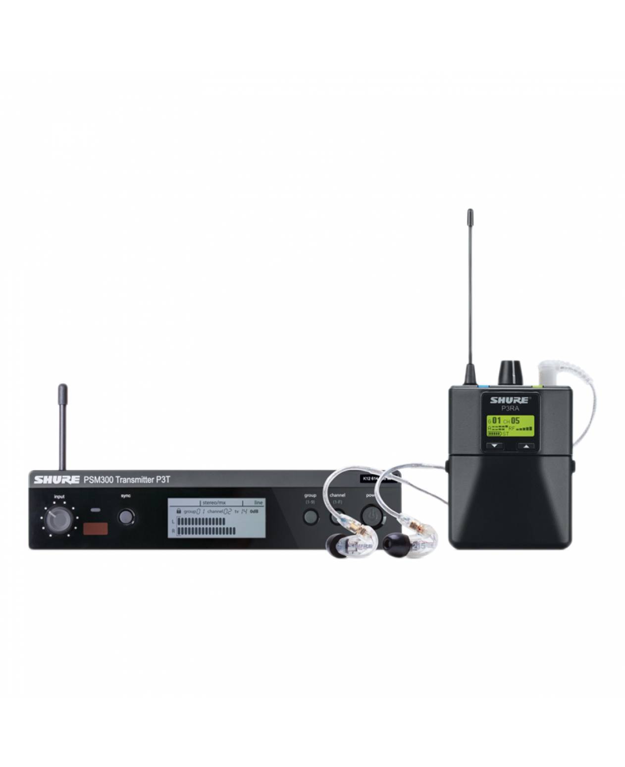 Shure PSM300 (P3TRA215CL) Wireless Personal Monitor System with SE215 ...
